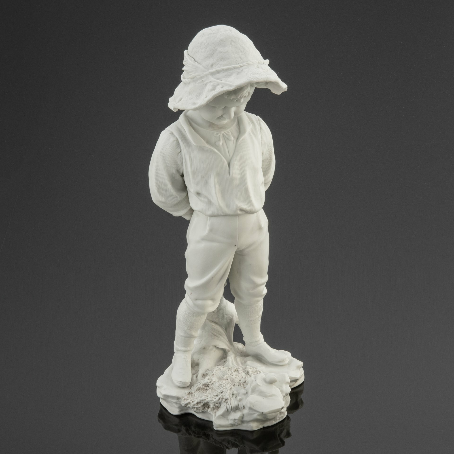 Статуэтка "Мальчик в шляпе", Volkstedt Porcelain porcelain factory - Richard Eckert & Co, бисквит, Германия