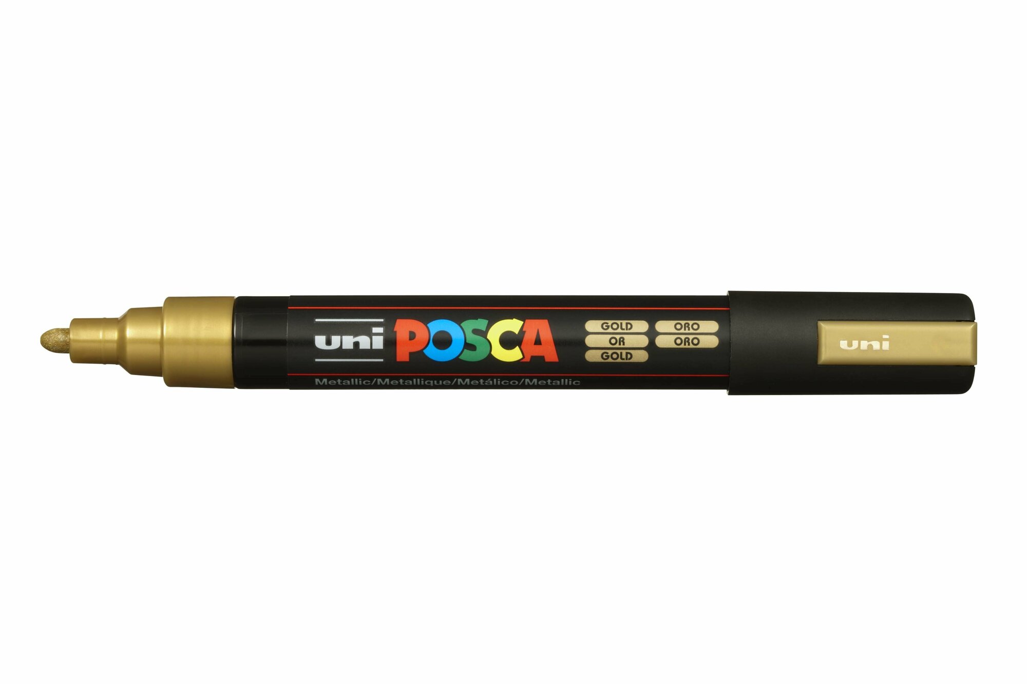 Маркер POSCA PC-5M перо пулевидное d:1,8-2,5мм, цв.25 золотой
