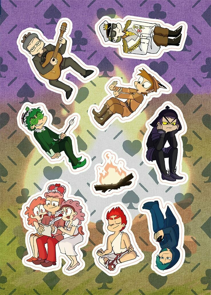 Лист Стикеров 13 Карт Конец Земля Королей