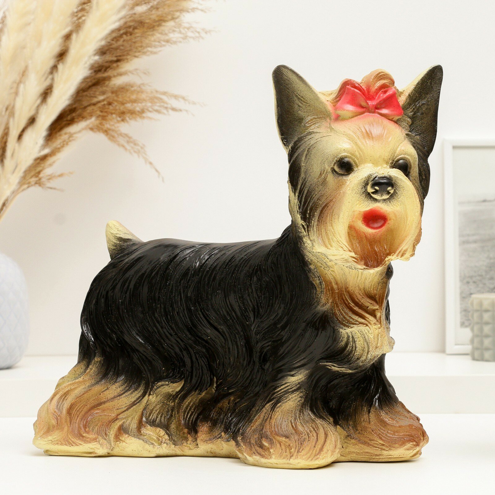 Копилка для денег «Йоркширский терьер», гипс, 16×32×28 см