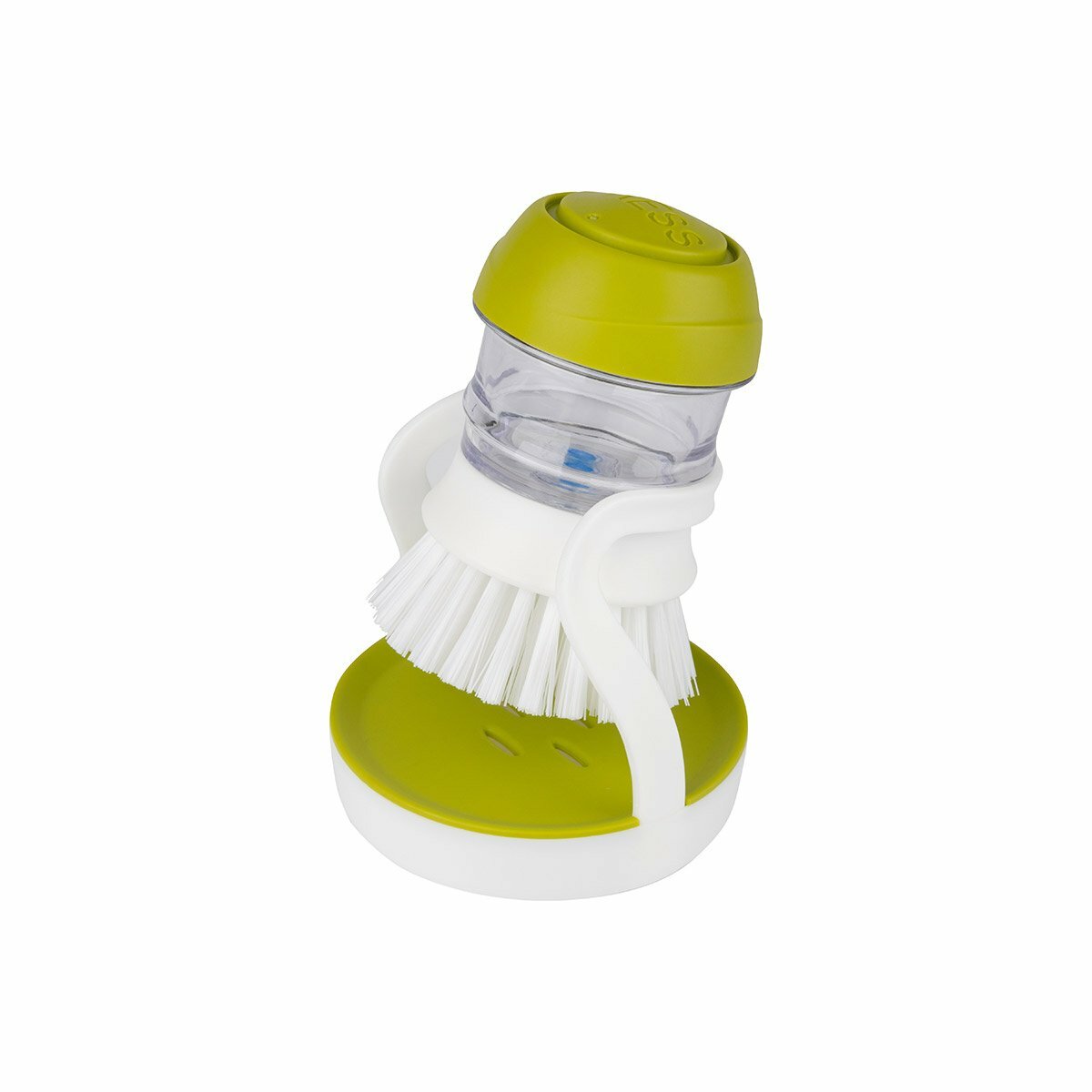 Щетка для мытья посуды SAUBER с дозатором 70 мл и подставкой