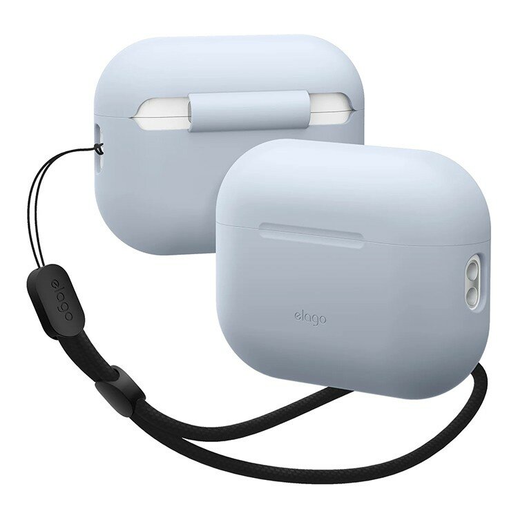 Силиконовый чехол для AirPods Pro 2, Elago с ремешком голубой (1 шт)