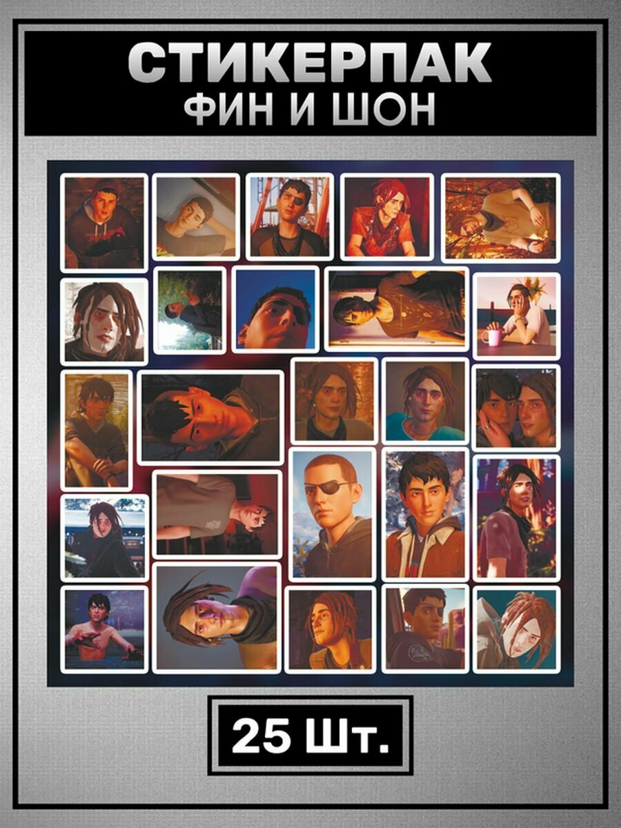 Наклейки на телефон Life Is Strange стикеры Шон Диас Финн