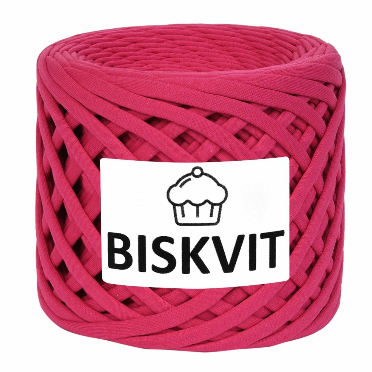 Трикотажная пряжа Biskvit (Бисквит) цвет Малина, 330гр. 100м. (100% хлопок), 1 моток.