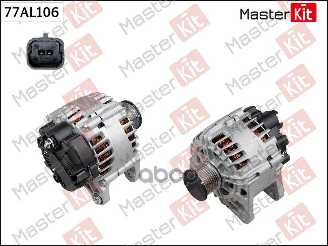 77AL106 Генератор Nissan TERRANO (D10)/Renault DUSTER (HS_) 2011 - (14V 120A) MasterKit арт. 77al106
