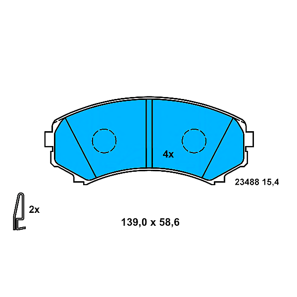 ATE 13.0460-5853.2 (1V4D3328Z / 41060HA / 41060HA025) колодки пер mit Pajero (Паджеро) III / IV / grandis 00- с дат