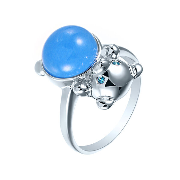 Кольцо, серебро, 925 проба, жадеит