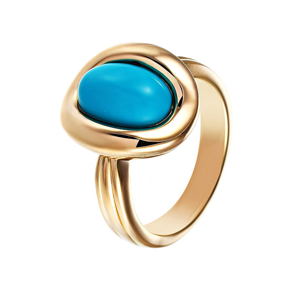 Кольцо, серебро, 925 проба, бирюза