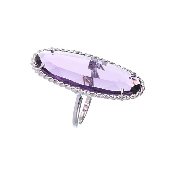 Кольцо, серебро, 925 проба, стекло