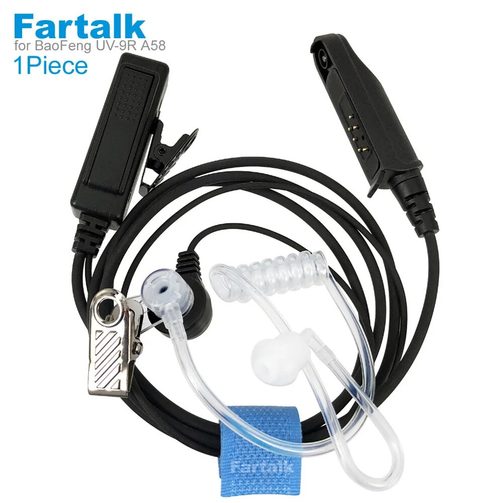 Air tube Earpiece для BaoFeng UV-9R, 9r long ptt air