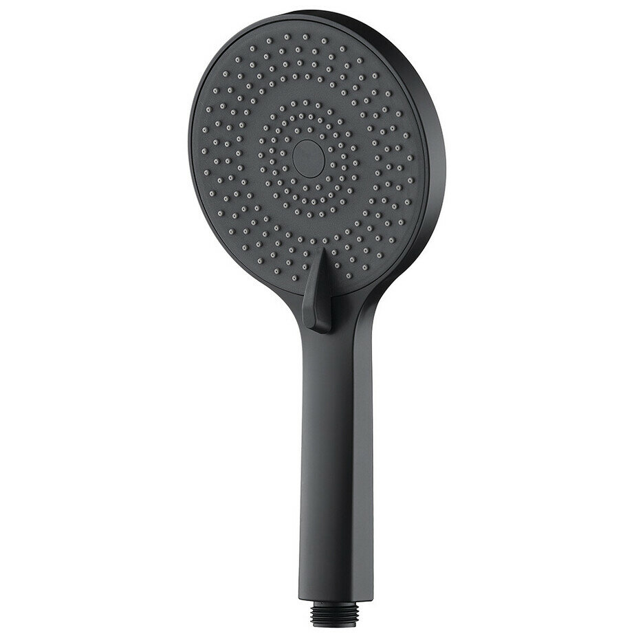 Лейка для душа d120 мм 3 режима без шланга пластик черная