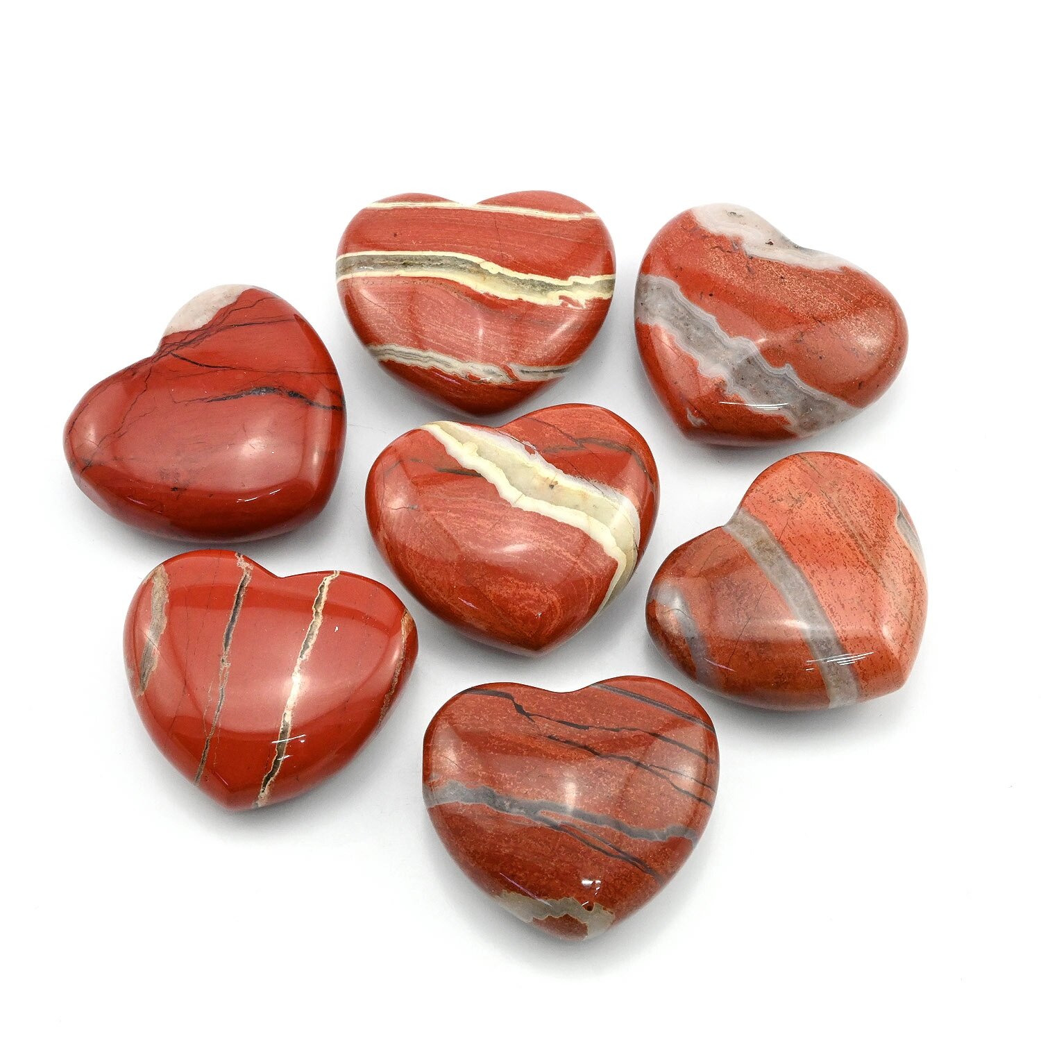 Сердце из яшмы красной 38*35*15мм .