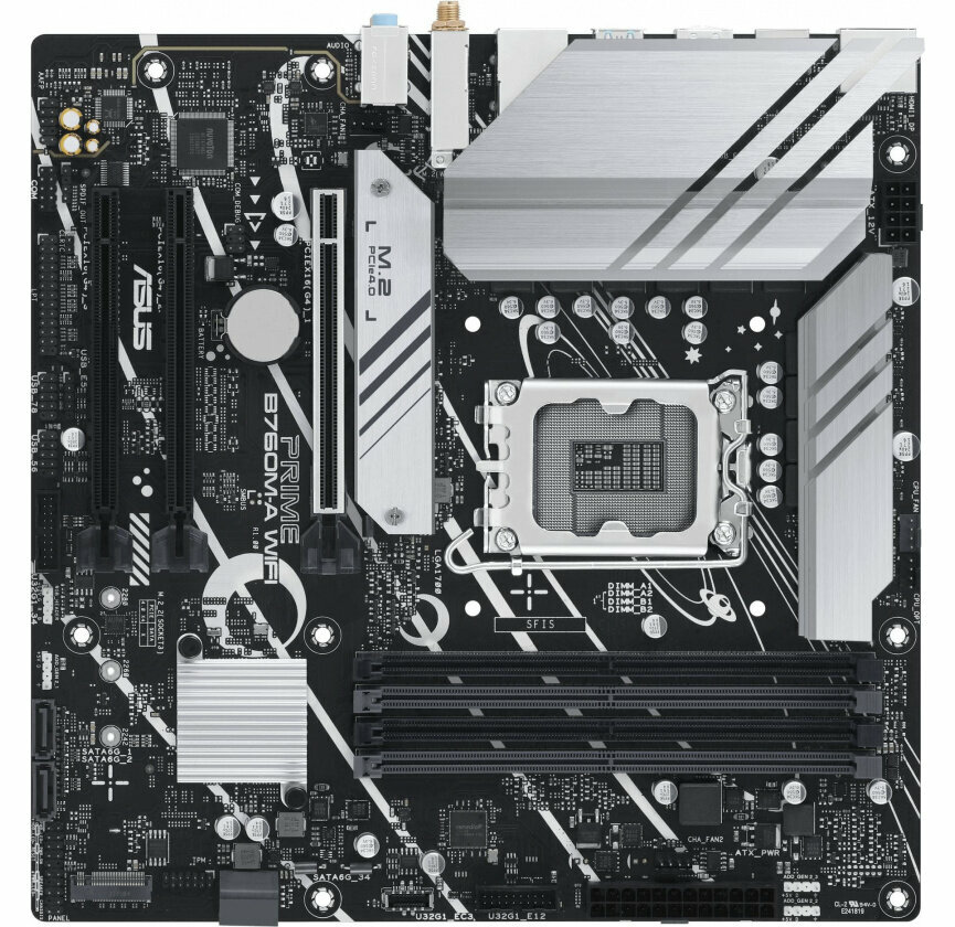 Материнская плата Asus PRIME B760M-A WIFI, Soc-1700, Intel B760, mATX