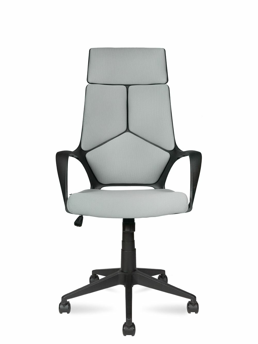 Кресло офисное NORDEN IQ черный пластик / светло серая ткань. Товар уцененный