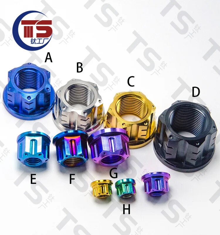 Титановые гайки Torx TS 2 шт. M5 M6 M8 M10 M12 M14 M16 M18 M20 B, 2pcs, M14 Pitch1.5