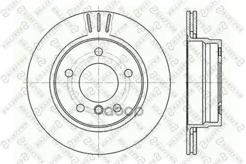 Диск тормозной задний! BMW E36/E46 1.6-2.0D M47/M50/M52 98>, Brilliance Stellox арт. 60201535VSX
