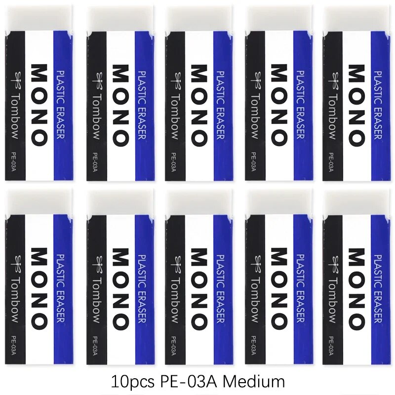 Tombow MONO ластик, белый PE-01A PE-03A 10pcs Medium