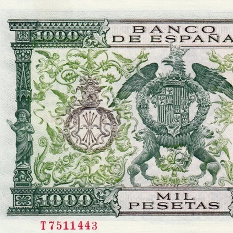 1000 песет 1957 года Испания, сувенирная копия, банкноты и купюры редкие коллекционные