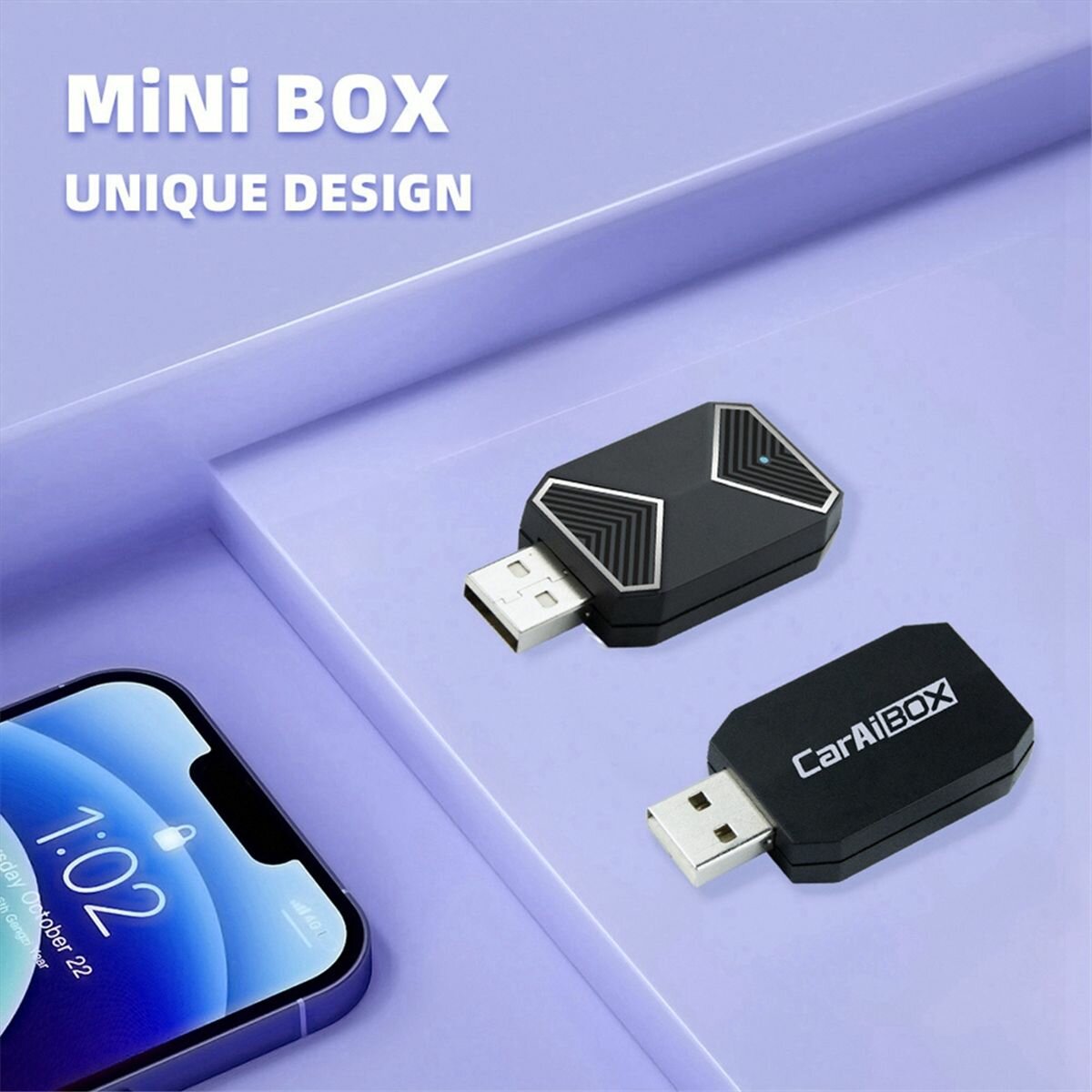 CarAiBox 2in1Plug and Play беспроводной адаптер CarPlay Android Auto Dongle Box для автомобильного радио с проводным подключением