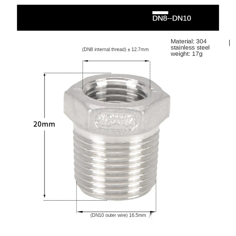 Переходные втулки из нержавеющей стали 304 DN6-DN40 DN8-DN10