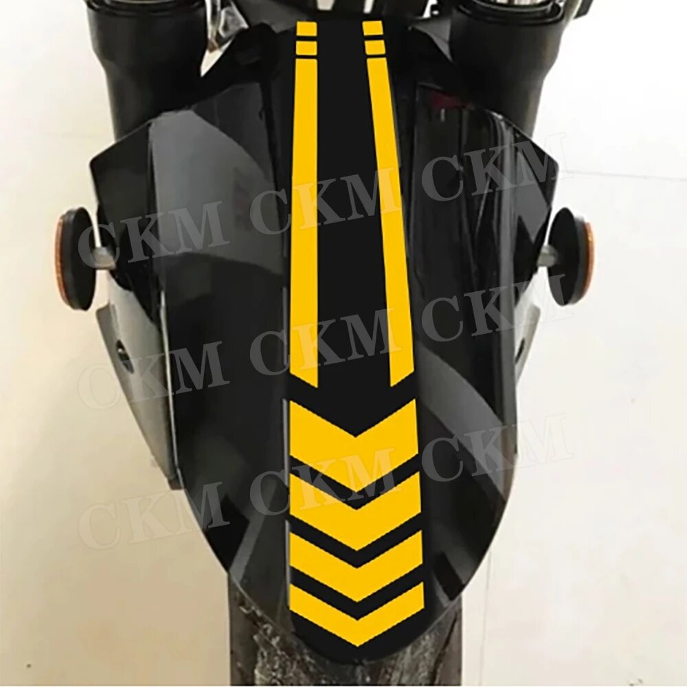 Наклейки в полоску со стрелками для мотоцикла, паста на крыло, универсальная водостойкая маслостойкая светоотражающая лента для мотоцикла, наклейка, аксессуары для мотоциклов