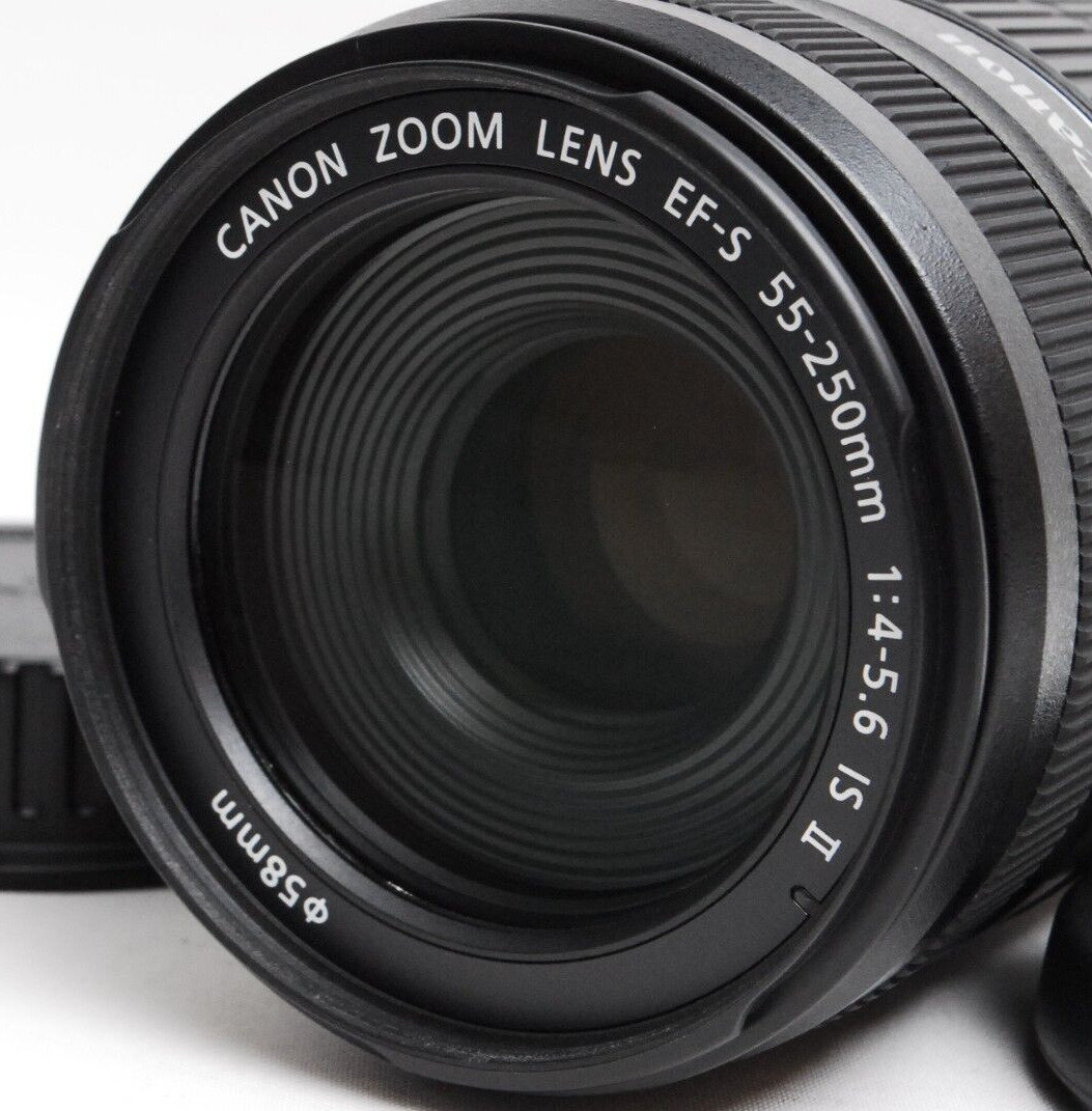 Canon EF-S 55-250mm f/4.0-5.6 IS II, черный, телеобъектив, автофокус, стабилизация