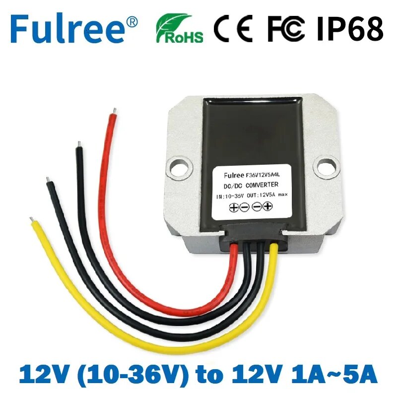 Fulree DC/DC Конвертер F36W12V 10-36V to 12V 5A Max