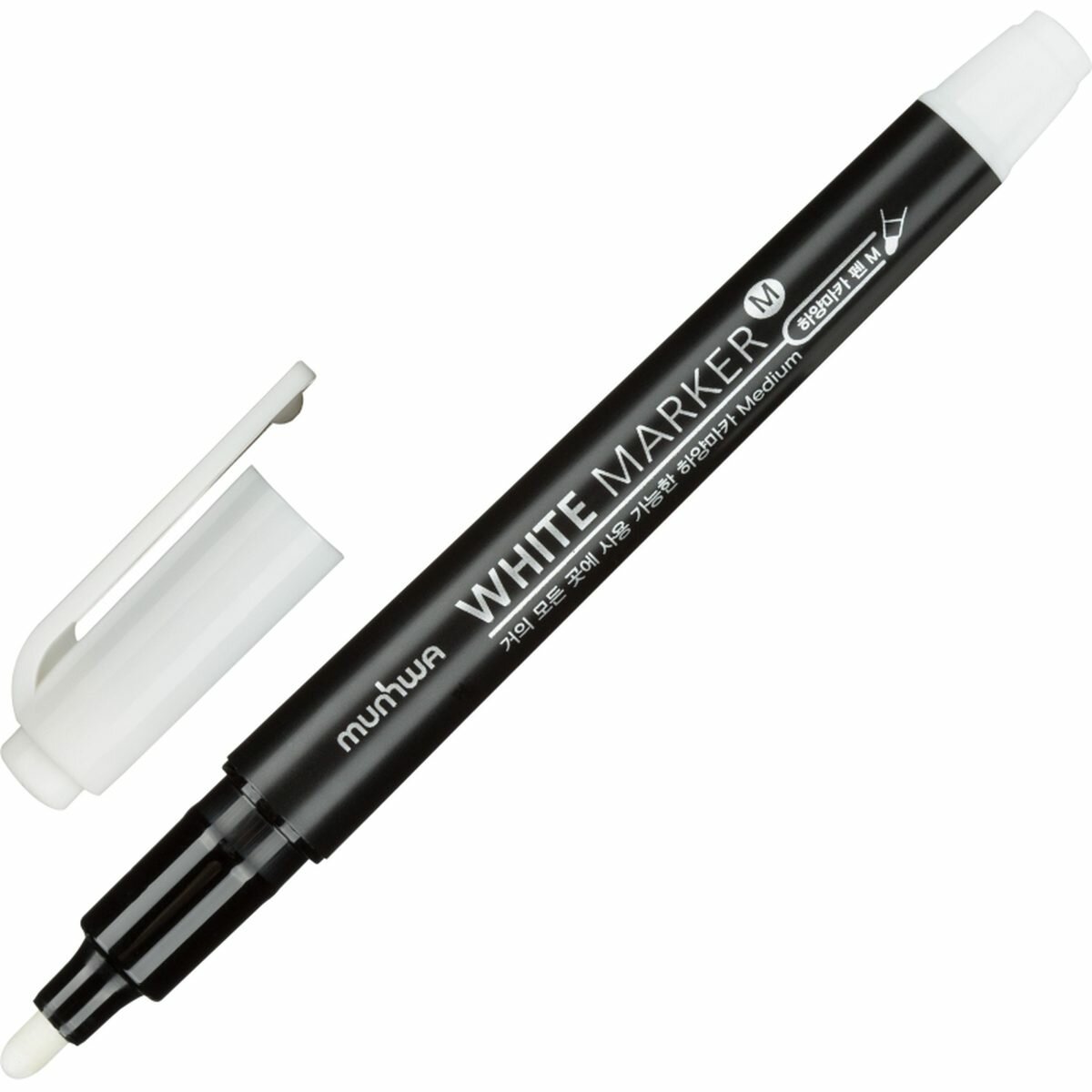 Маркер перманентный MunHwa (2-4мм, круглый, белый) (WPMM-05)