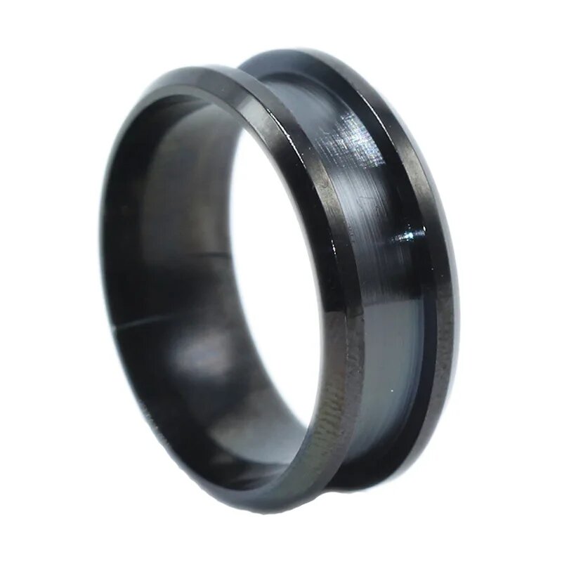 Металлические пустые кольца YWSHMAN 8 мм Черный, 8MM Black, 10