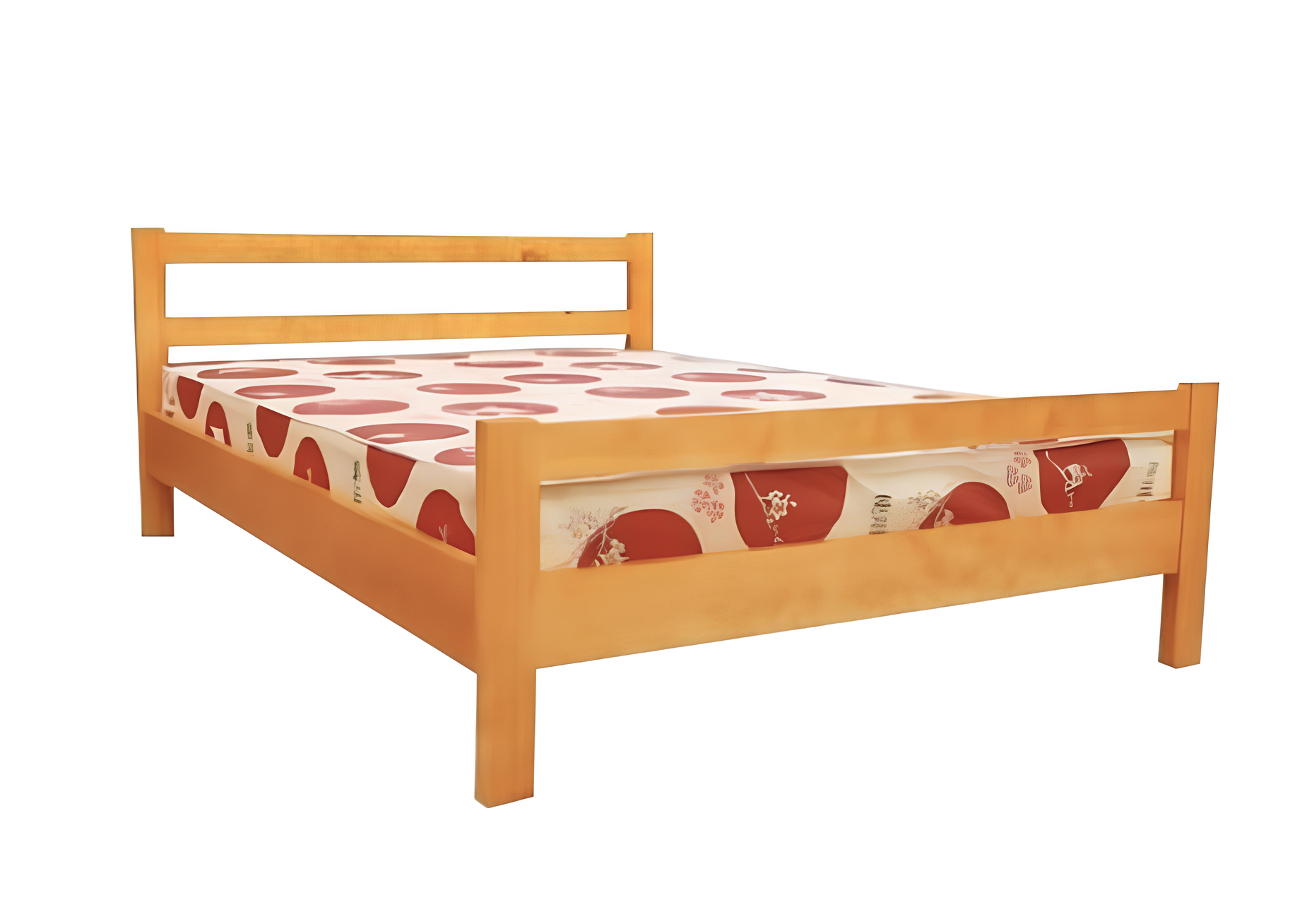 Кровать "Ника" из массива сосны 160x200 см, Старый орех 2