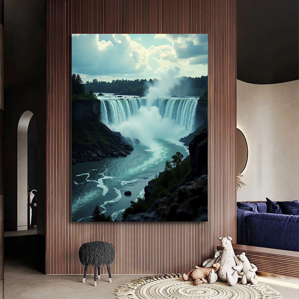 Горный пейзаж / Море, картина с природой, 60х80 см.