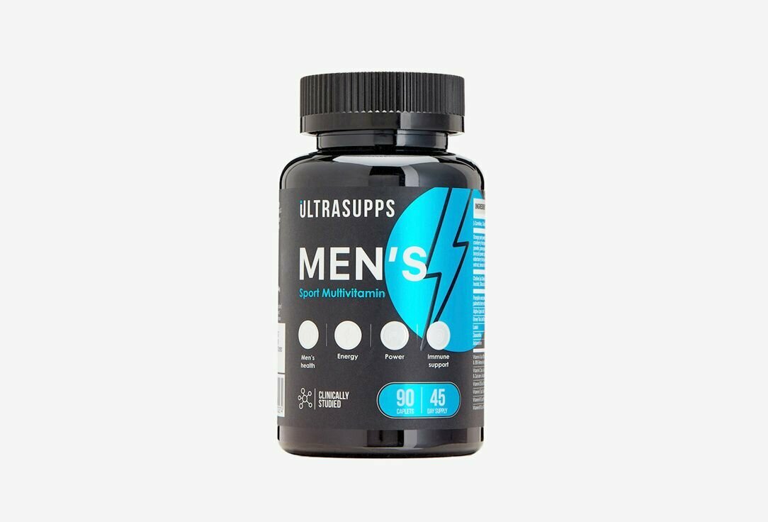 Комплекс витаминов и минералов для мужского здоровья ULTRASUPPS Витамин А 1,125мг, Витамин C 150мг в таблетках