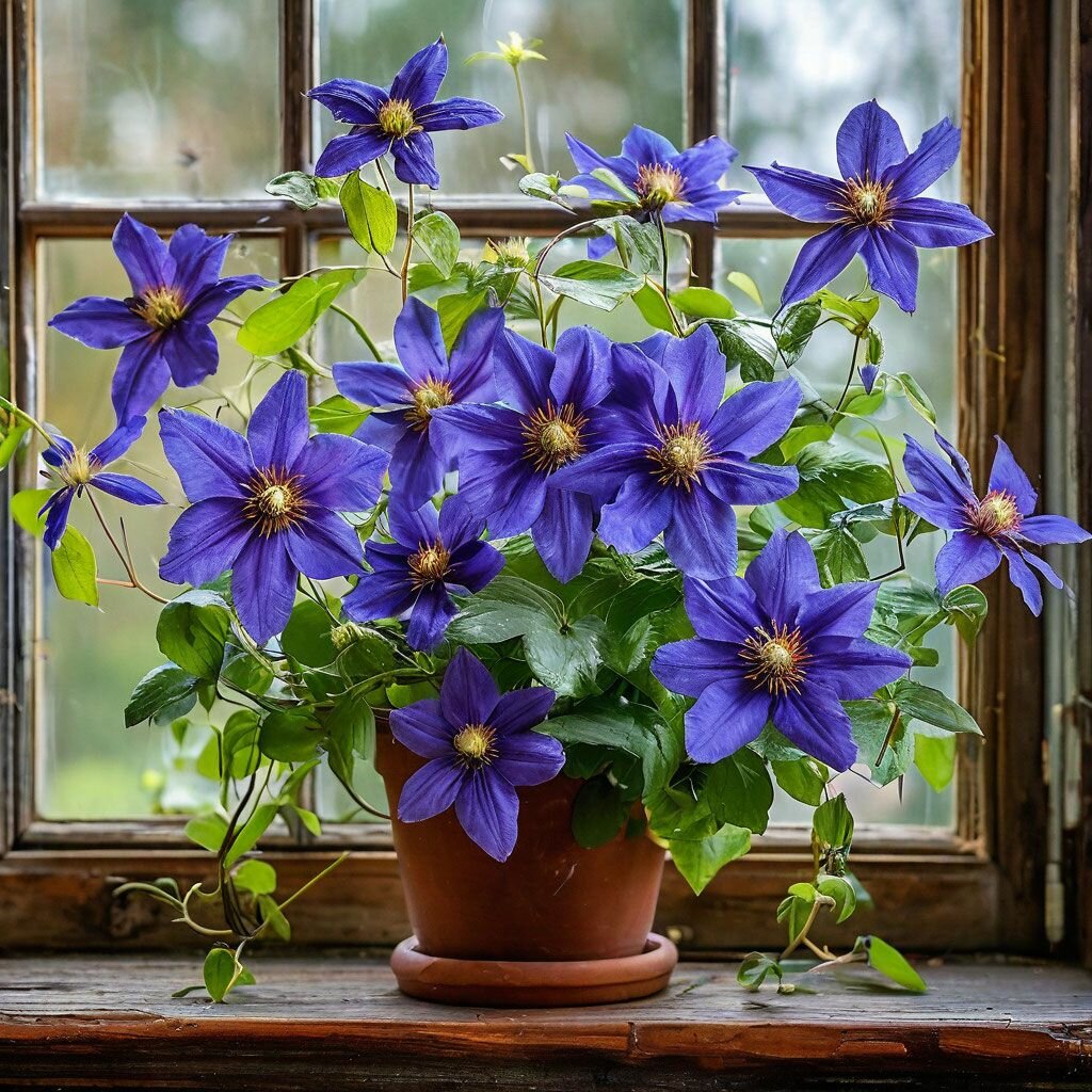 Клематис синий, семена