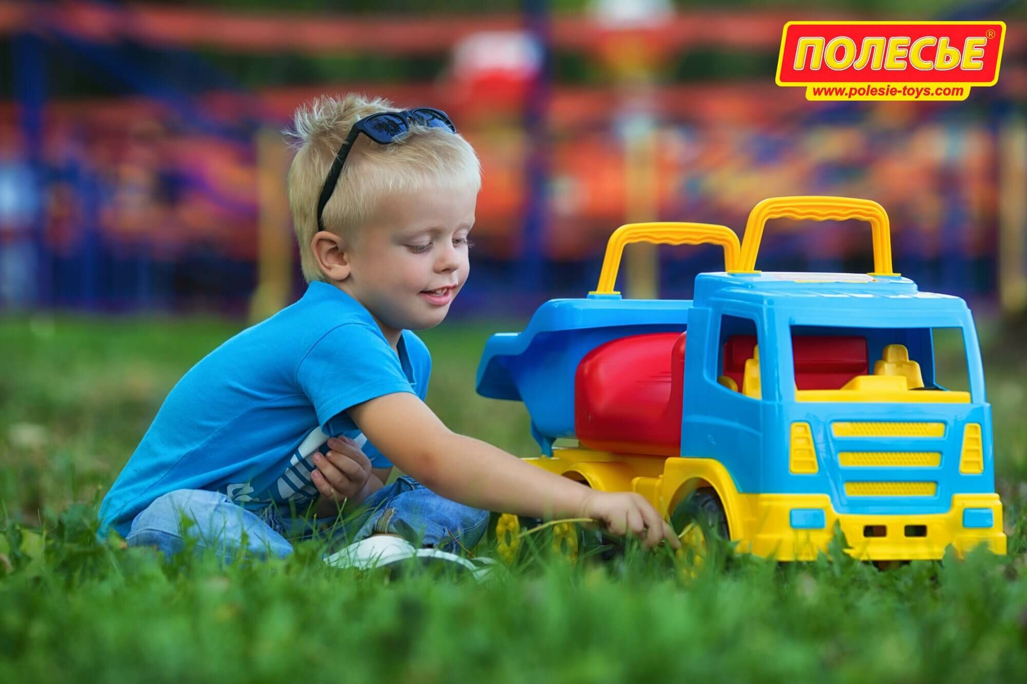 Автомобиль-каталка Полесье "Премиум-2", пластик, 6 колёс, ручка для переноски