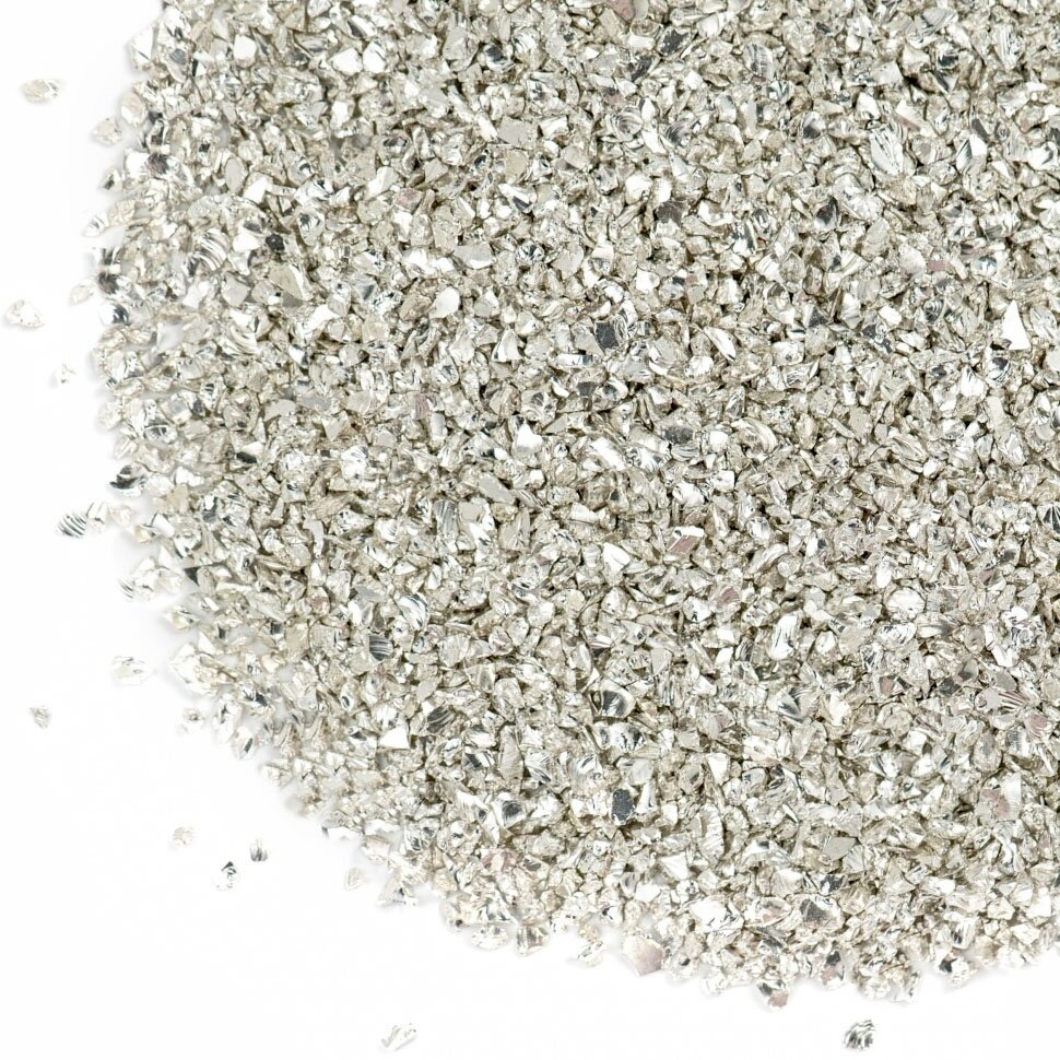 Стеклянная крошка EPOXYMASTER G215, для эпоксидной смолы и декупажа, 100 г, серебристая
