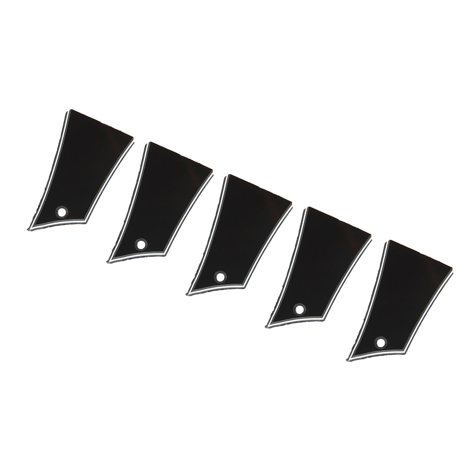 5 шт. накладка на анкерный стержень, пластиковая черная доска, белая линия, трапеция, анкерная пластина для электрогитары