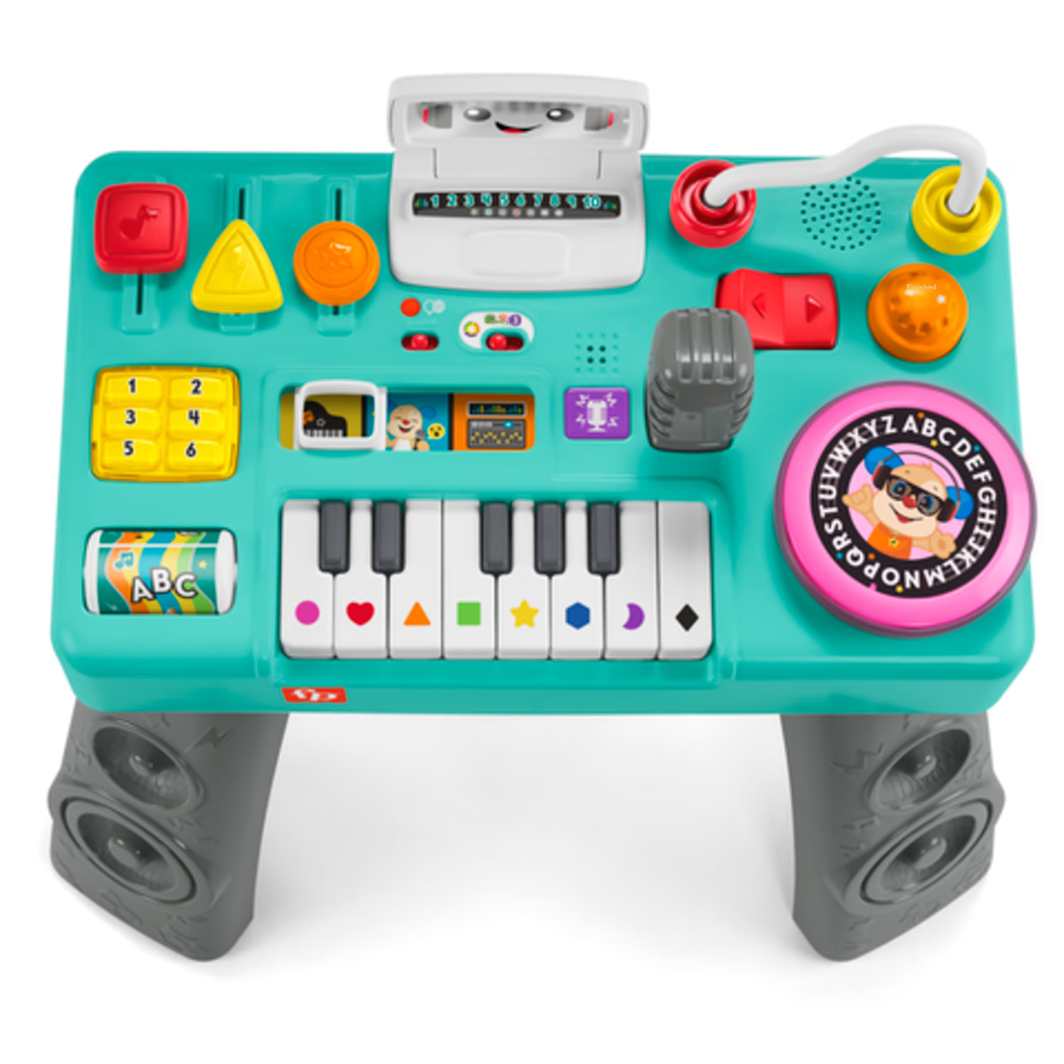 Fisher-Price Birthday Gift Box, Number And Color Learning Desk, Early Education Toy, Smart Play Fashion Music Learning Desk HTJ66