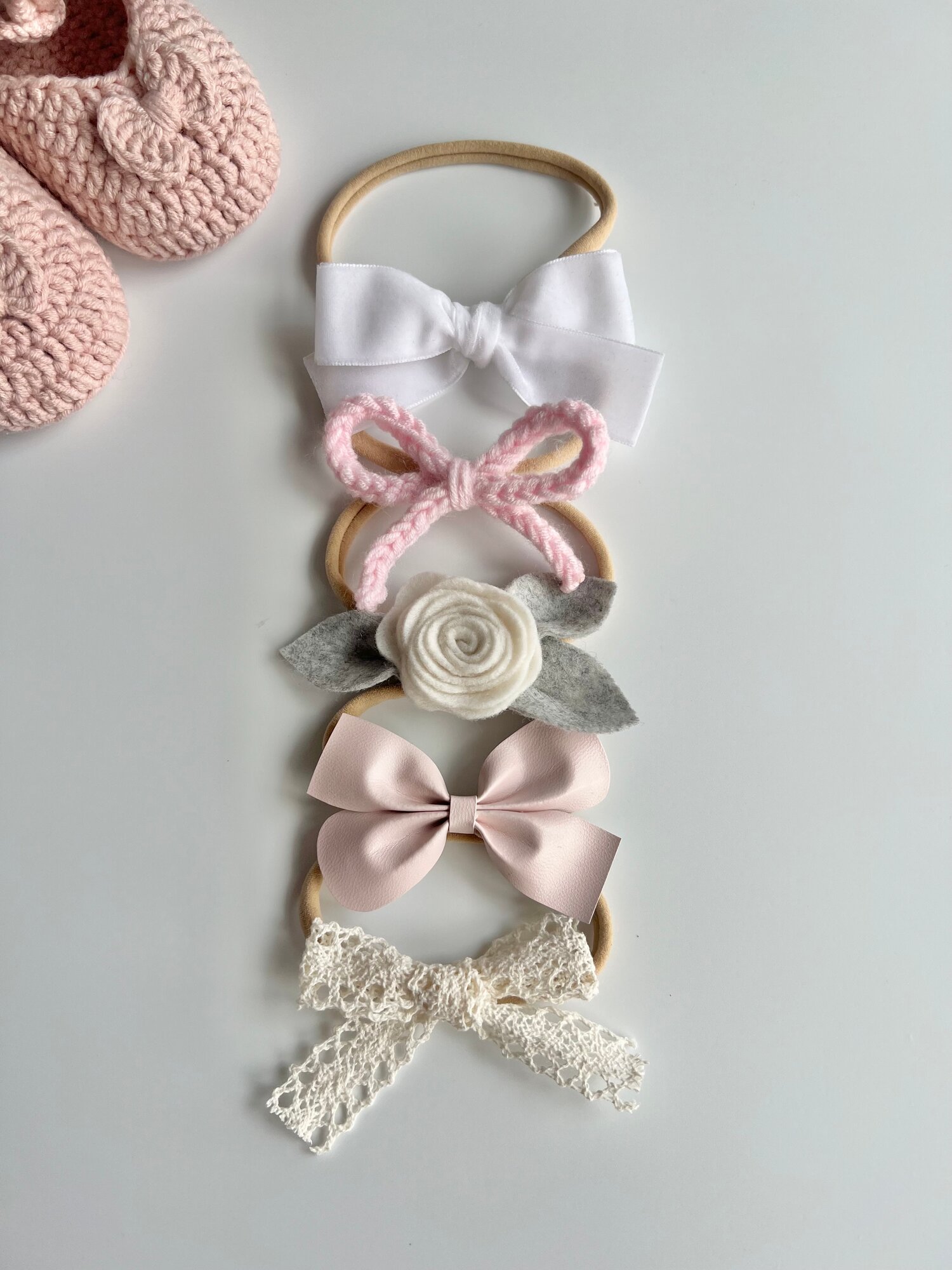 Набор повязок на голову для малышей девочек бантики детские