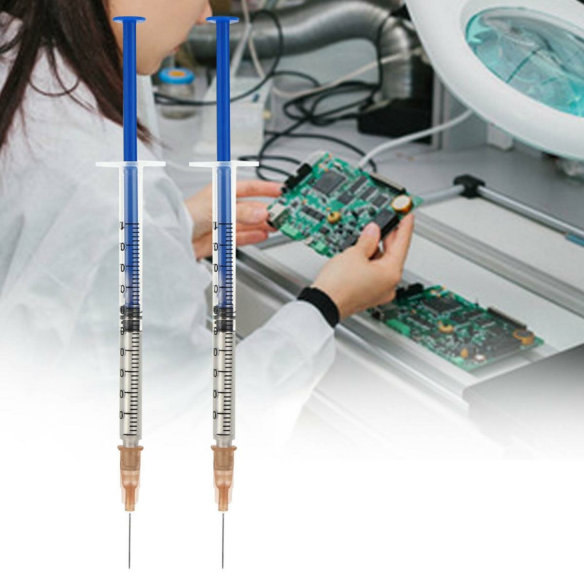 Серебряная токопроводящая краска 2 шт. клей термоотверждаемый провод паста клей для ремонта 0,5 мл