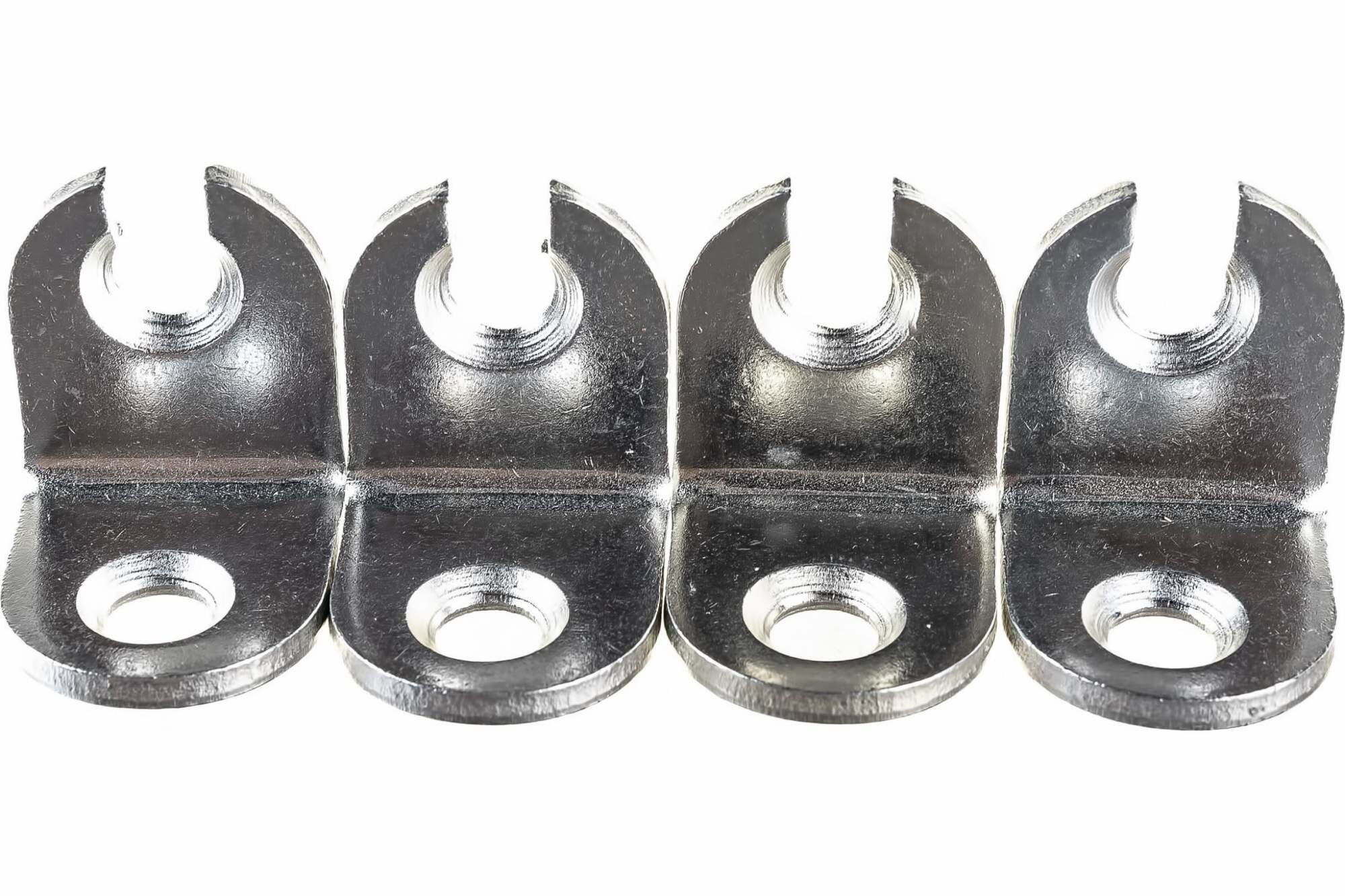 Стяжка угловая мебельная под винт М6 стальная, оцинкованная "МастерБолтиков" (5 шт)