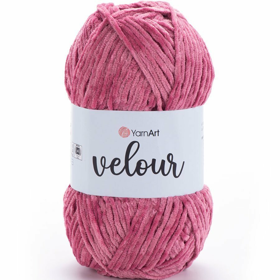 Пряжа Yarnart VELOUR 868 т. роза (5 мотков)
