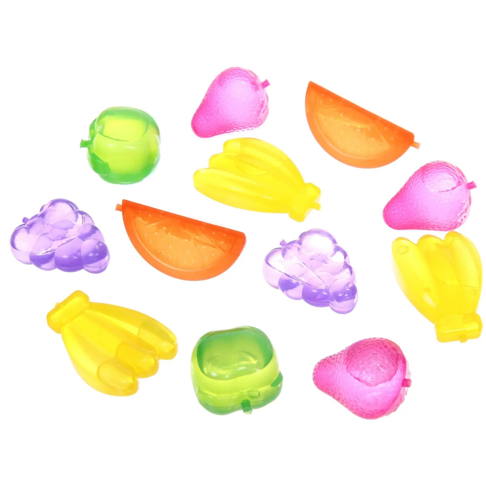 Формочка для льда «Фруктовый микс», 12 шт, многоразовая, яркие цвета