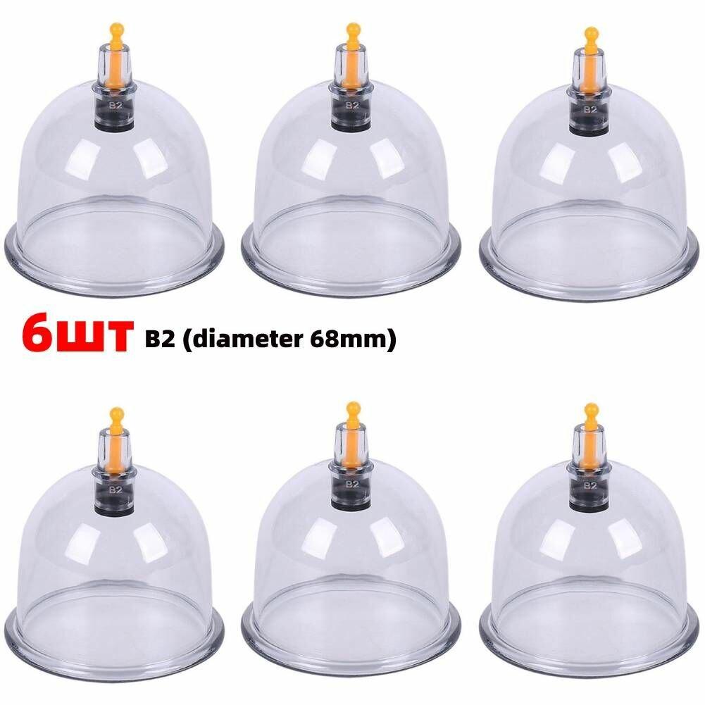 6шт. Массажные вакуумные банки 30-78mm