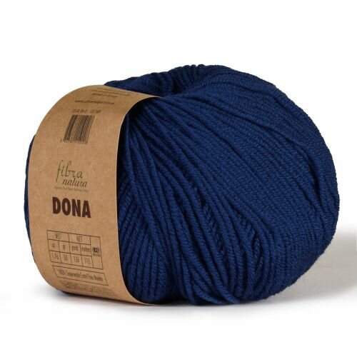 Пряжа Fibra Natura DONA 106-23 (5 мотков по 50г/115м) тёмно-синий