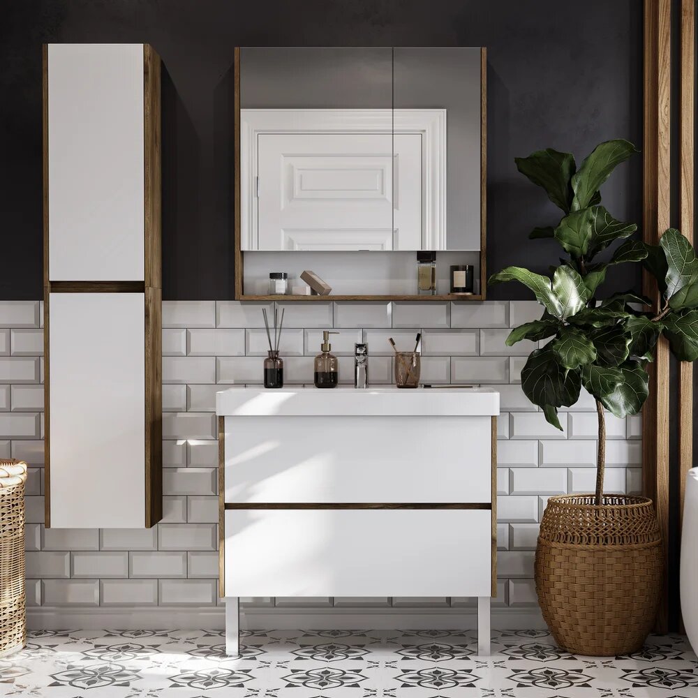 Мебель для ванной комнаты AQUATON Сканди 90 дуб рустикальный