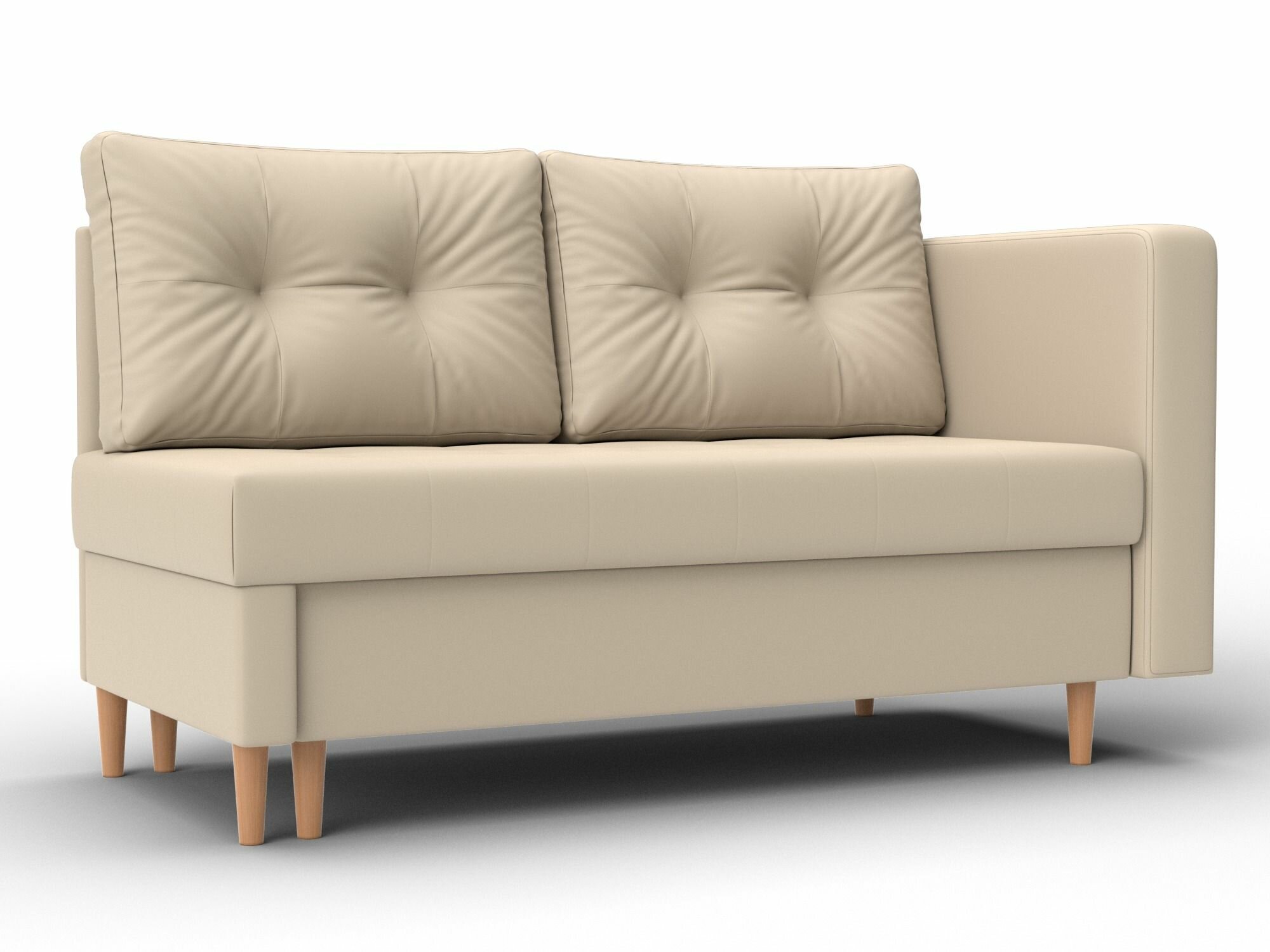 Кушетка Лайн, бежевый, Экокожа, 146x89x67, Хит Диванов