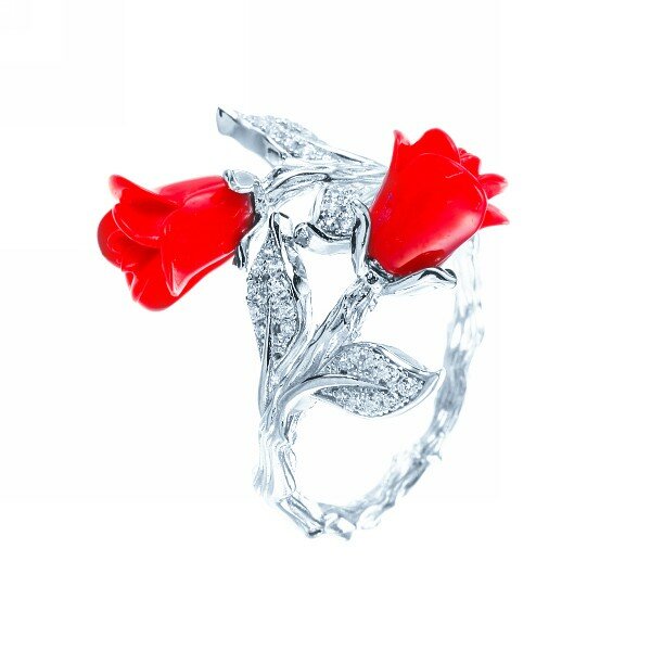 Кольцо, серебро, 925 проба, фианит