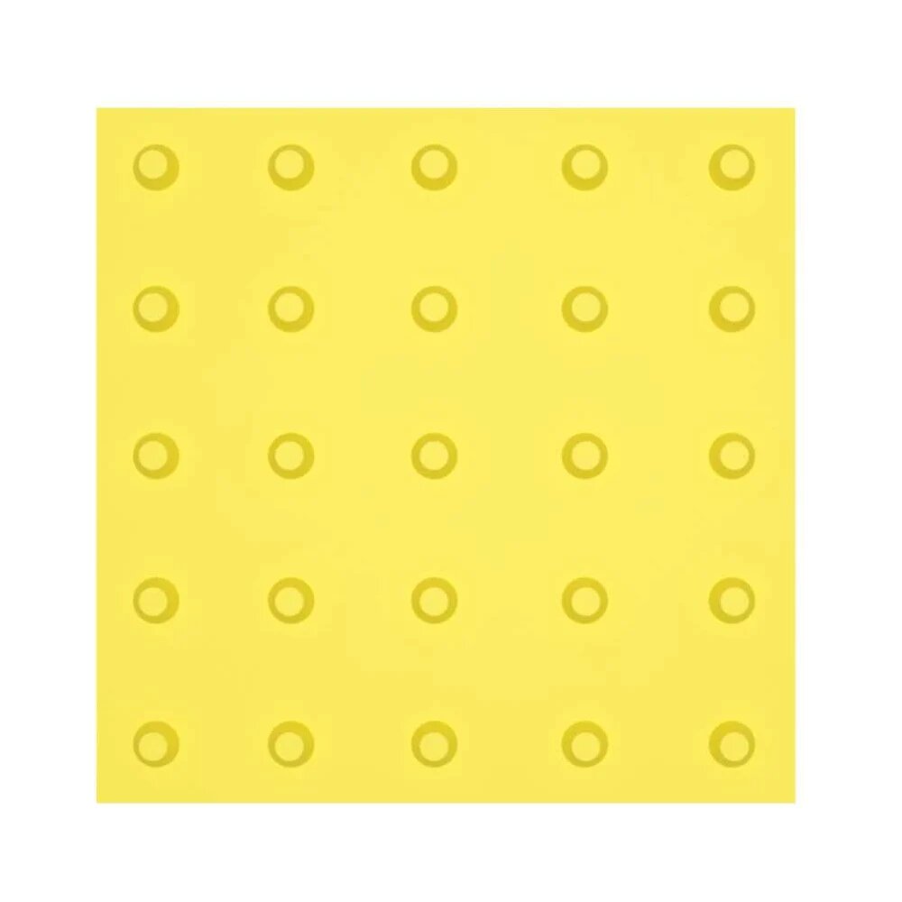 Тактильная плитка технология 300x300x20 конусные рифы в линейном порядке, композит, желтая 00-00007120