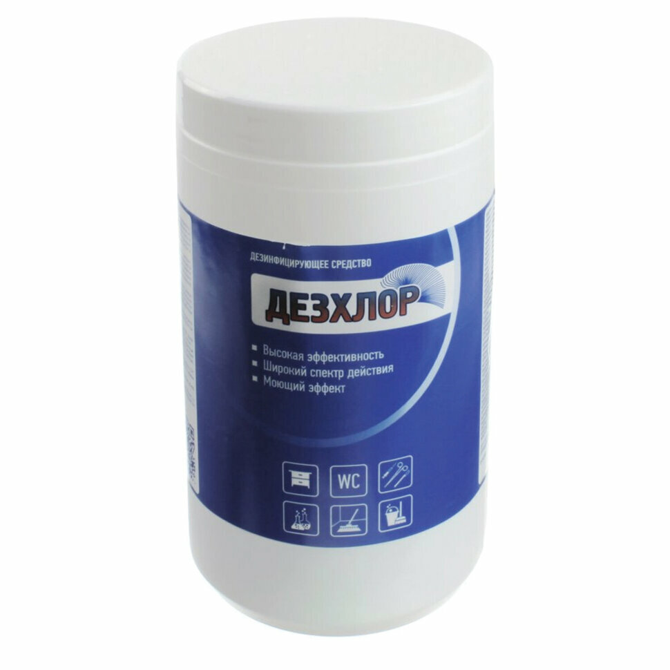 Средство дезинфицирующее 1 кг, дезхлор, хлорные таблетки 300 шт, банка, 00-00000230, 700391