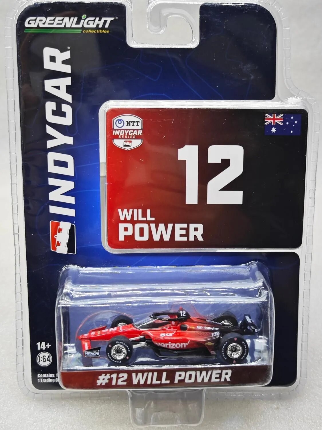 Машинка GreenLight 1/64 2023 NTT IndyCar Series -#12 Will Power Die-cast Alloy Car Model Collection Toy Gift
